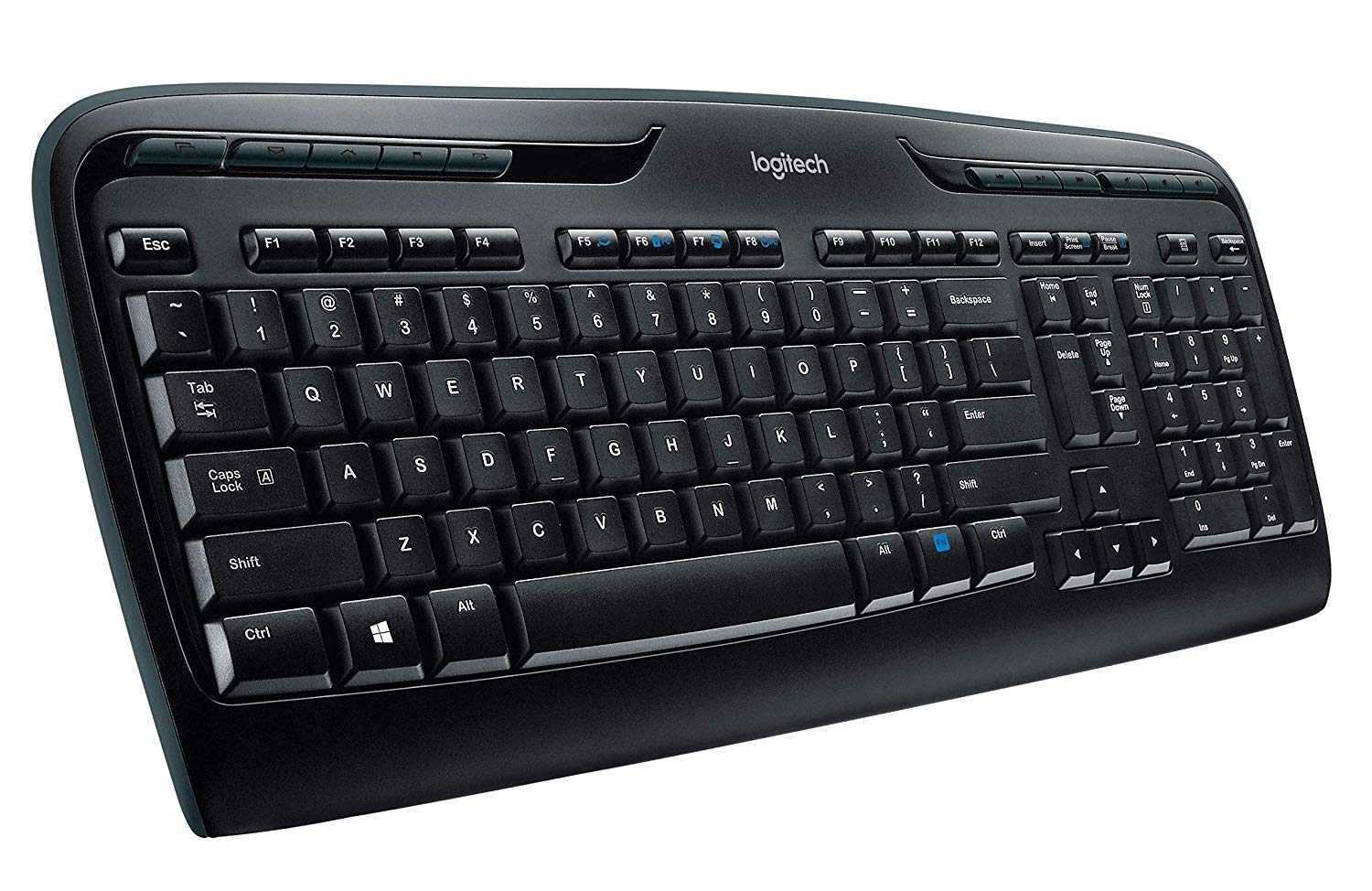 Logitech MK320 Wireless Desktop Keyboard and Mouse Combo — Entertainment Keyboard and Mouse, 2.4GHz Encrypted Wireless Connection, Long Battery Life (Renewed)
