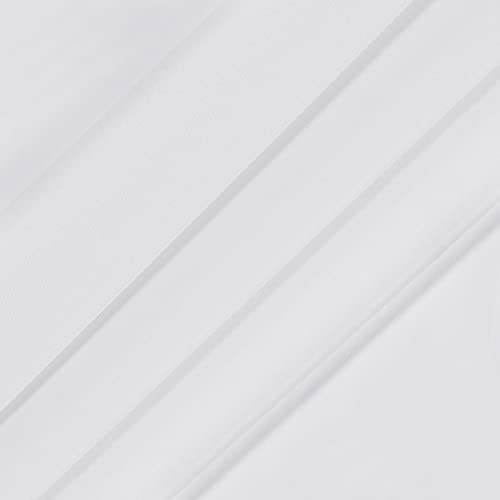 Eclipse Kiara Modern Sheer Voile Light Filtering Grommet Window Curtains for Bedroom (2 Panels), 54 in x 84 in, White