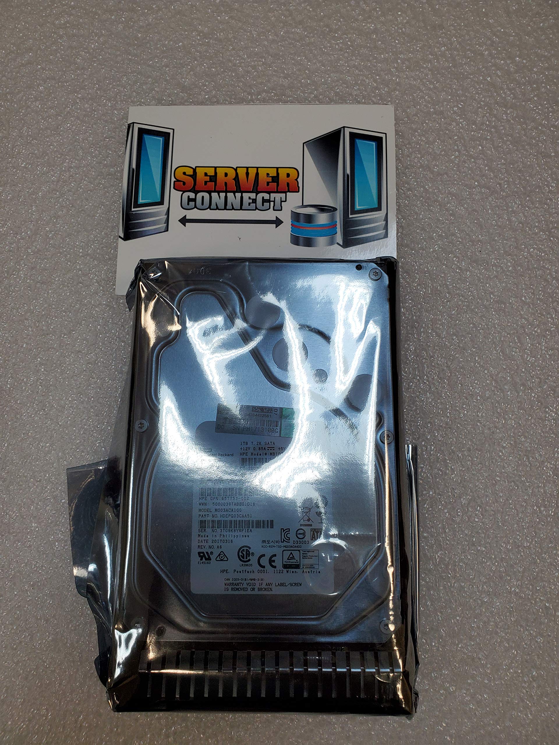 HP MB1000GCEHH MB1000GCEHH HP 1TB 7.2K 6G MDL LFF SATA SC Hard Drive
