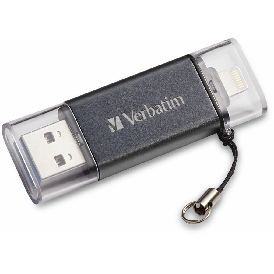 Verbatim 16GB Store ‘n’ Go Dual USB 3.0 Flash Drive for Apple Lightning Devices - Graphite