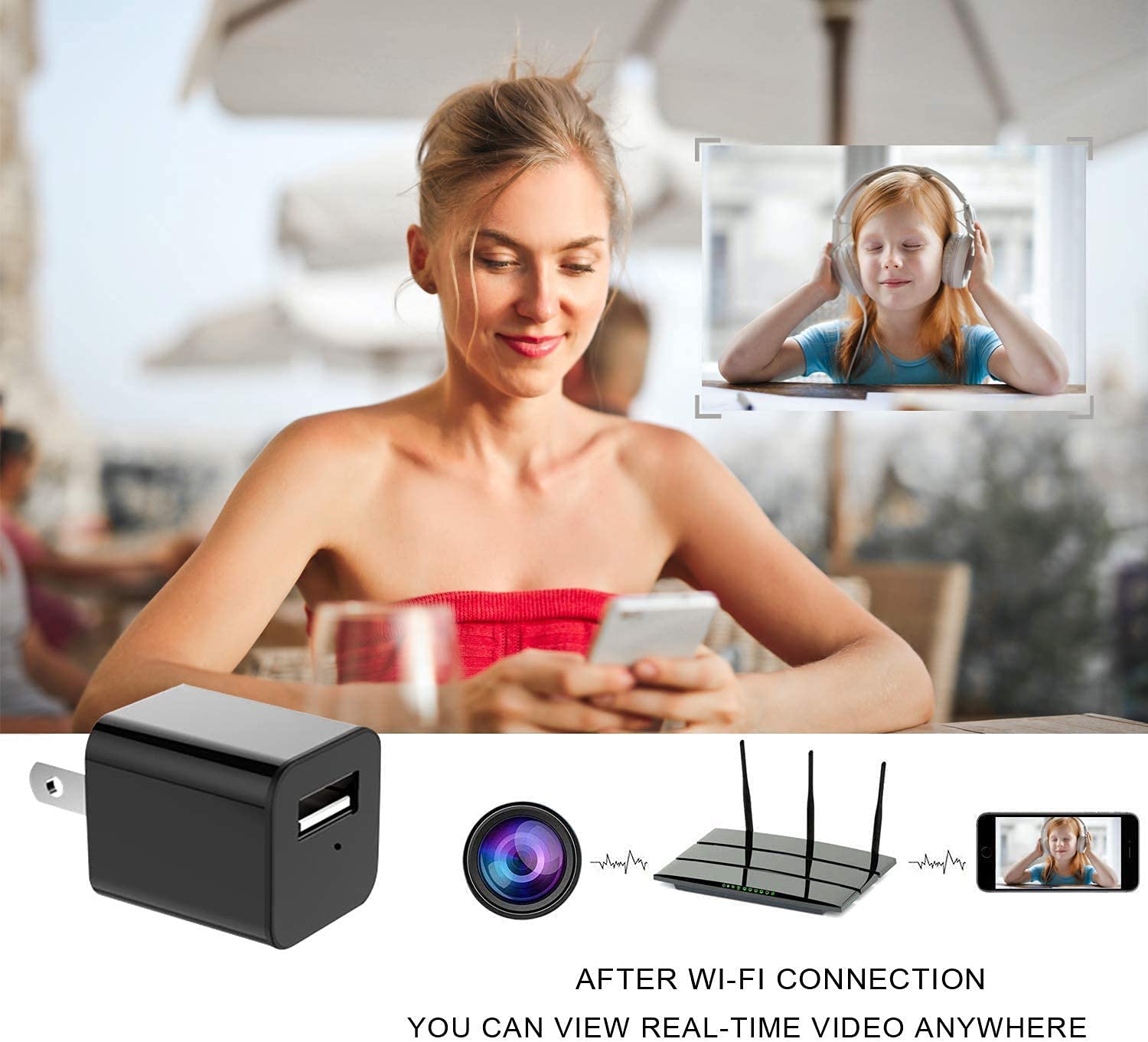 BAIDREN 2022 Upgrade -1080P HD WiFi Security Camera, Indoor Surveillance Camera with Audio and Video, for Home Office Indoor Outdoor Security-1