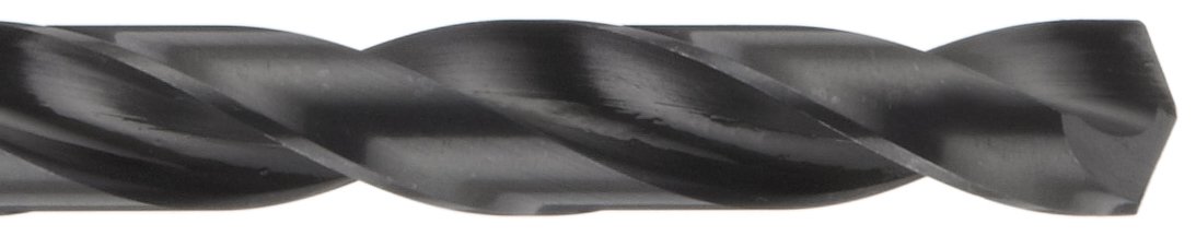 Precision Twist 500 12 High Speed Steel Extra-Long Drill Bit, Black Oxide Finish, Round Shank, Spiral Flute, 135 Degree Point Angle, 1/4" (Pack of 6)