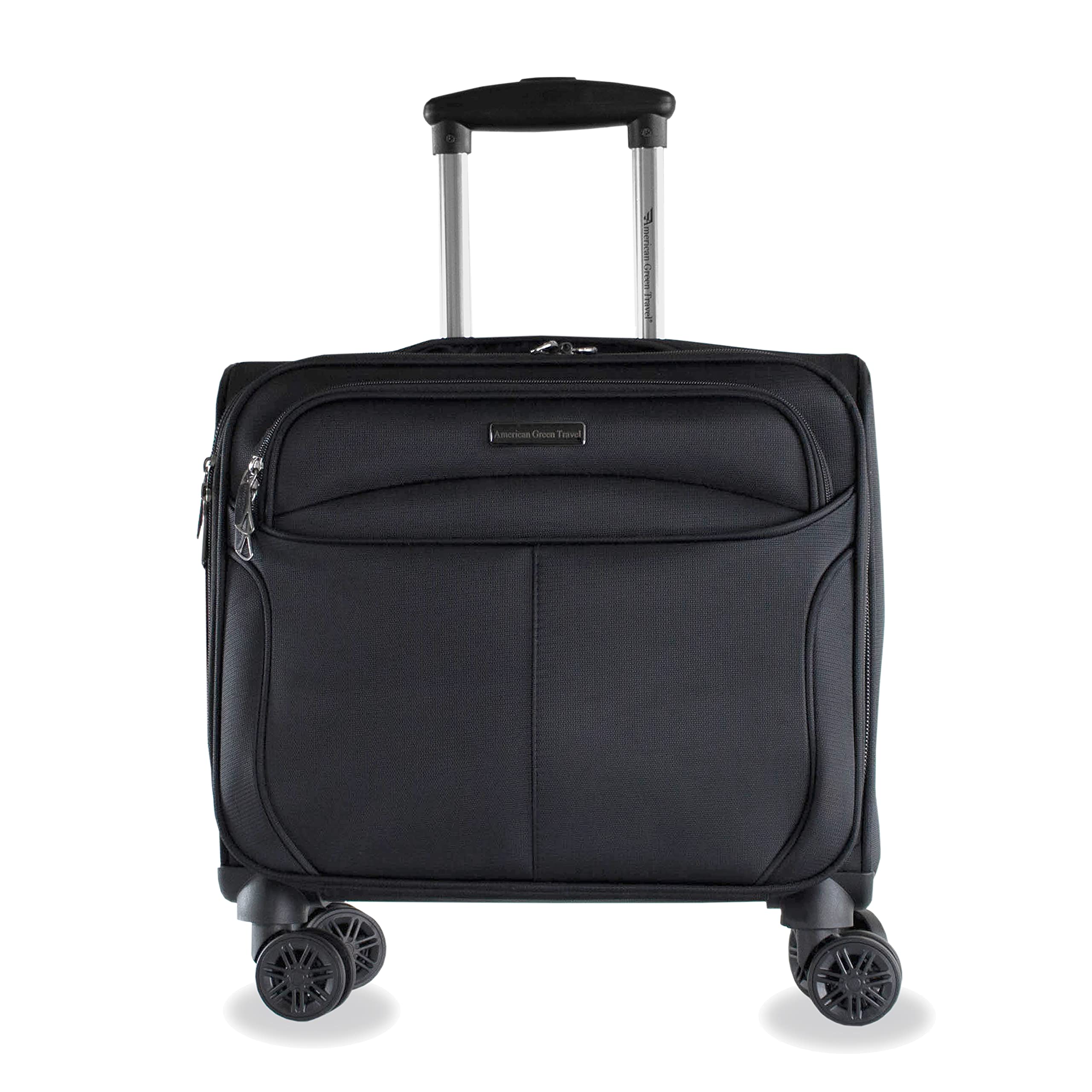 American Green Travel - Madison Rolling Laptop Bag with Spinner Wheels, Carry On Travel Briefcase, Work Computer Bag, Underseat Luggage, 17-Inch