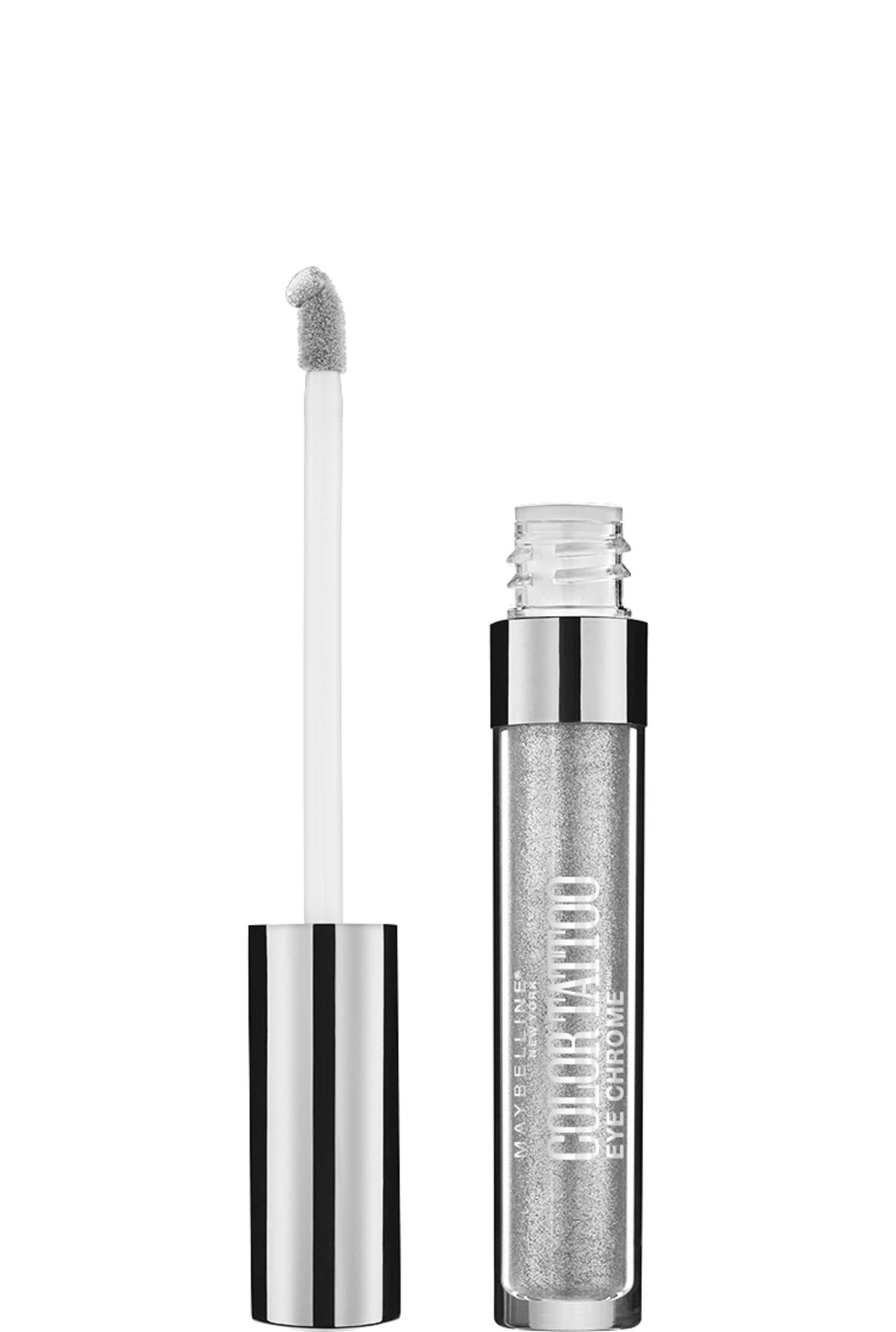 Maybelline New York Color Tattoo Eye Chrome Eyeshadow, Silver Spark, 0.11 fl. oz.