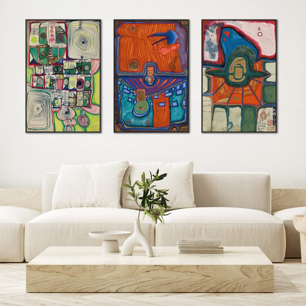 Aesthetic Abstract Canvas Framed Wall Art Large Size 24" X 16" X 3 Pieces Modern Art Natural Minimalist Posters Prints Living Room Bedroom Bathroom Kitchen Office Wall Decor (White)