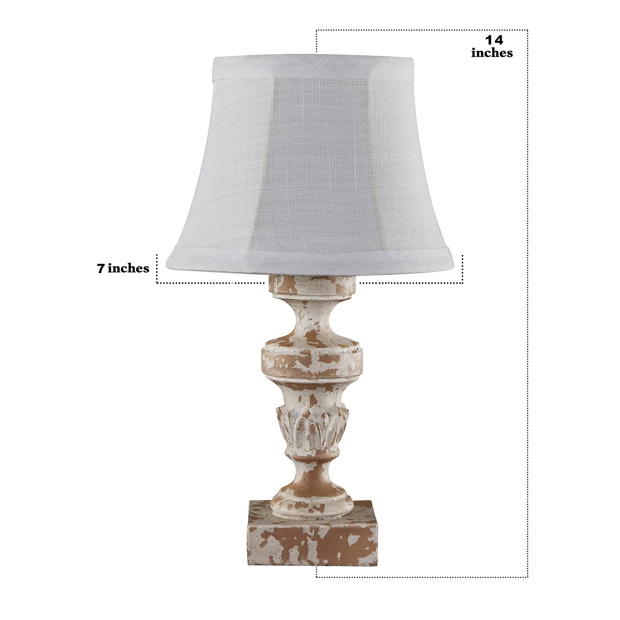 AHS Lighting L2852WH-UP1 Living Dinning Room Bedroom and Office Accent Lamp with Shade, 12", Bird Book Club
