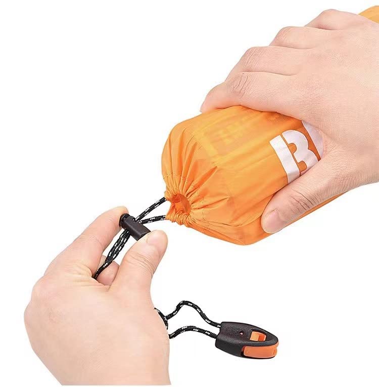 ACIDI 2 Person Adult Emergency Bivy Sack Thermal Survival Sleeping Bag Portable Bivy Blanket for Camping, Hiking