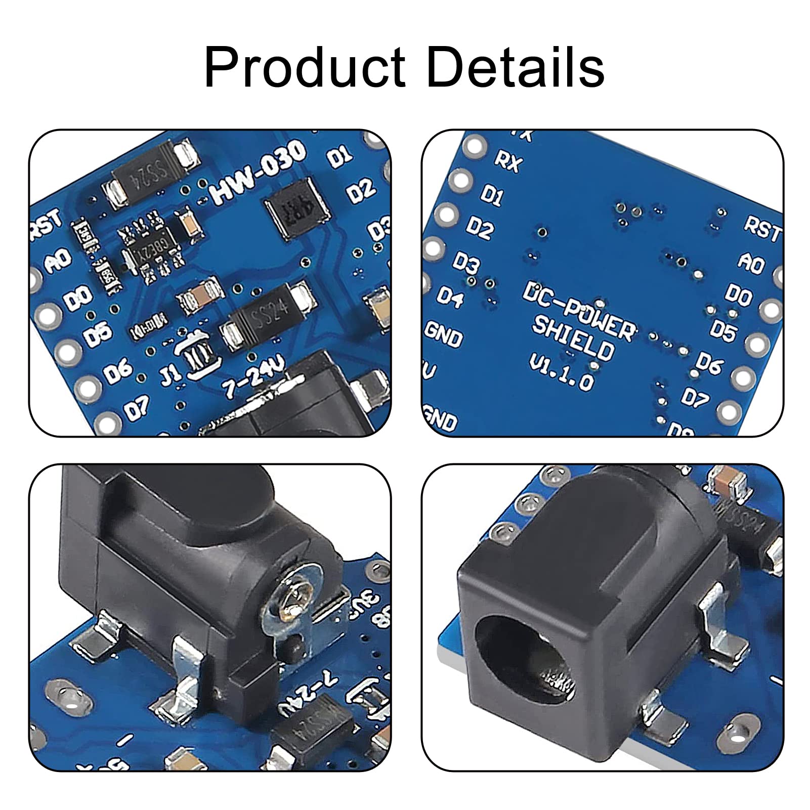 ALMOCN 10pcs DC Power Shield V1.1.0 for wemos D1 Mini Development Board DC Power Supply Screen Module