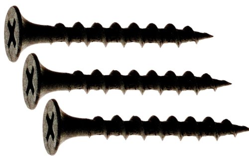 Prime Source, Black, Grip-Rite 3CDWS25BK 8-by-3-Inch Coarse Thread Drywall Screws with Bugle Head, 25-Pound Bucket, 3 inches
