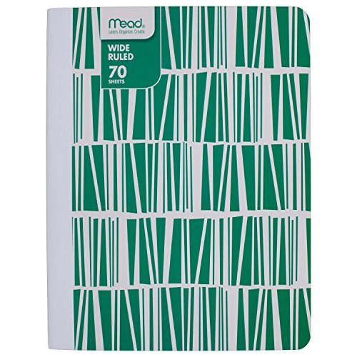 Mead Composition Book, Notebook, Wide Ruled Paper, 70 Sheets, Fashion, Design Selected For You, 1 Count (09358)