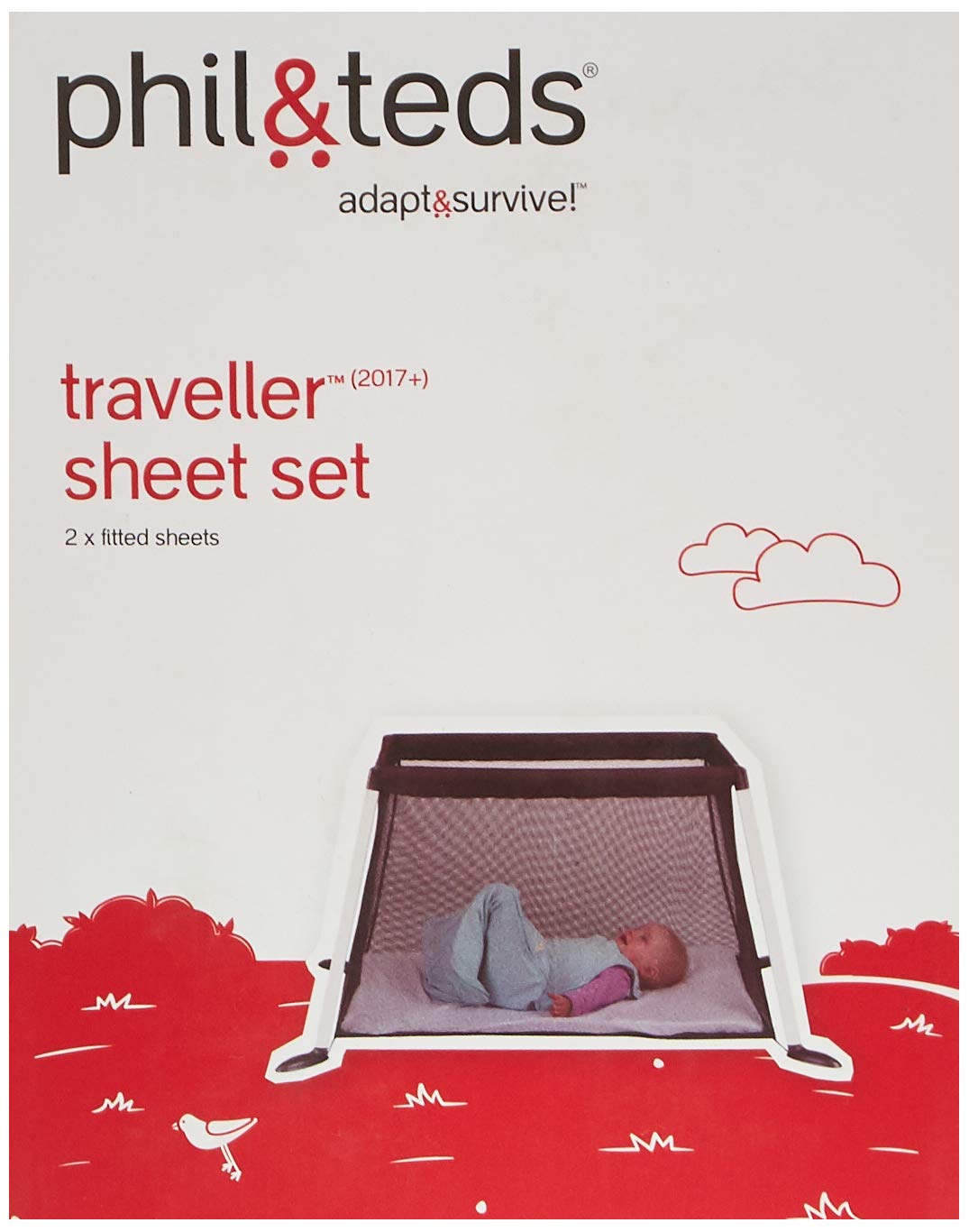 phil & teds Traveller (2017+) Sheet Set, 2 Count