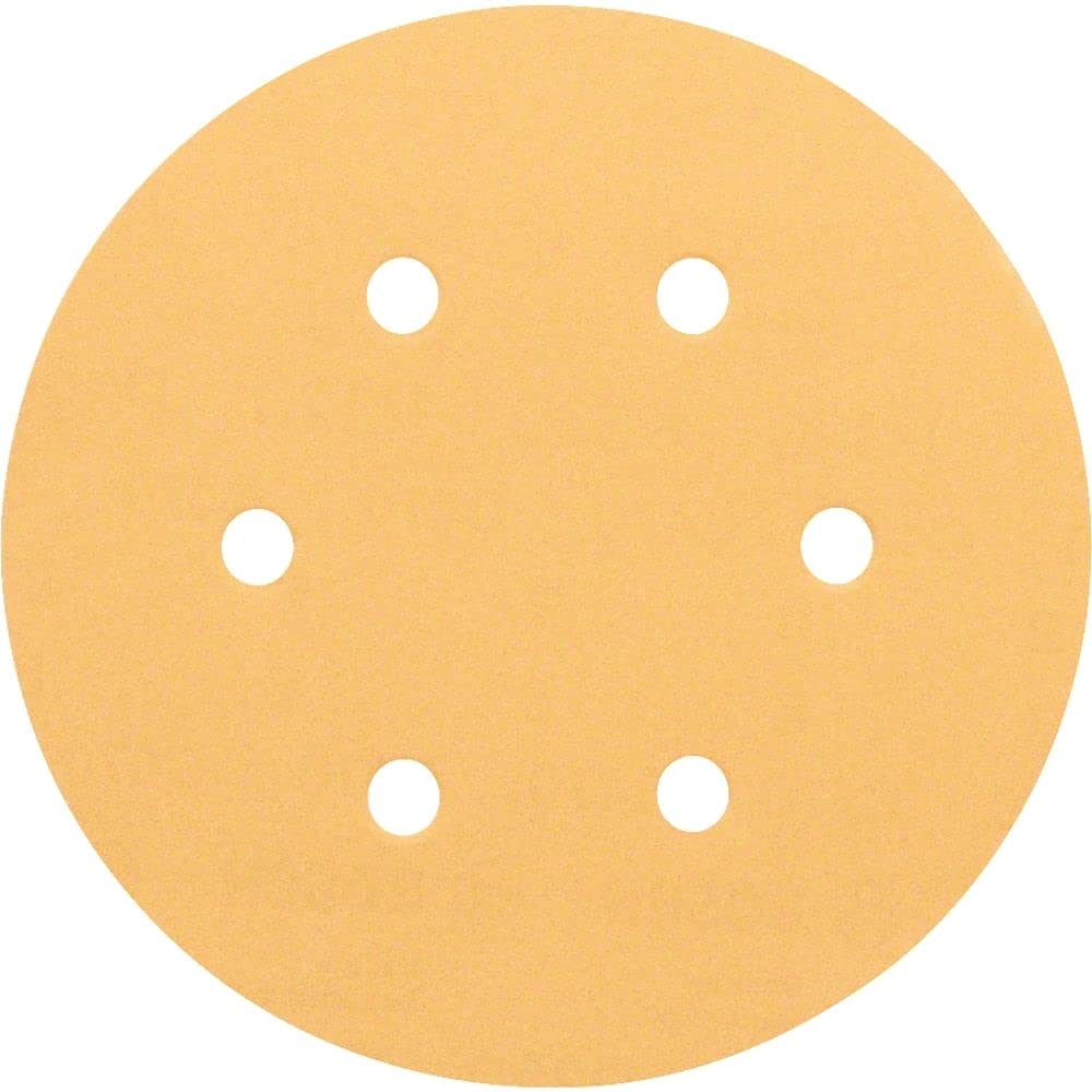 Bosch 2608607838 Sanding Disc Wood Velcro, 6 Hole, 150mm Ă, 180 Grit, Blue