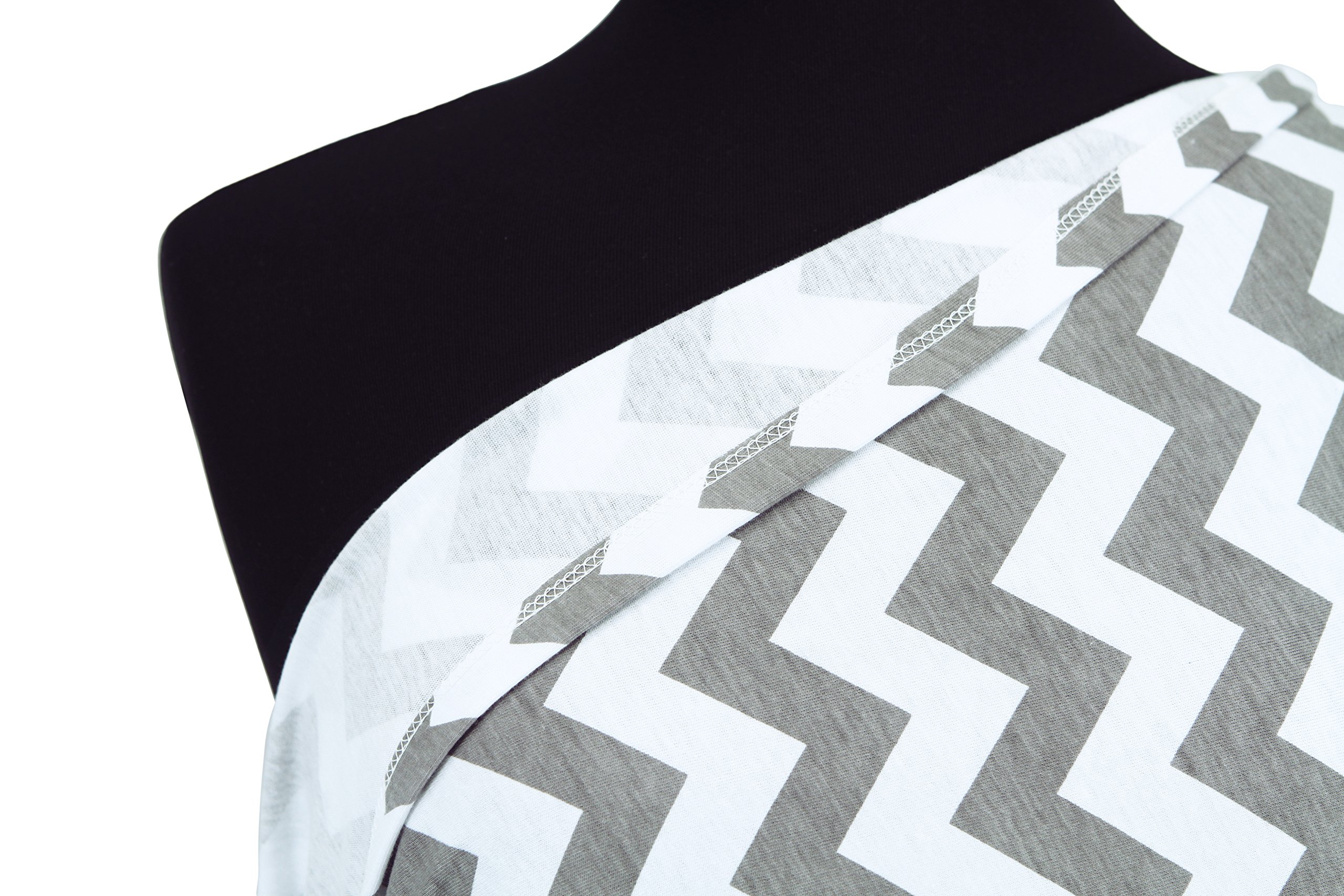 Itzy Ritzy Breastfeeding Cover and Infinity Nursing Scarf β Nursing Cover Can Be Worn as a Scarf and Provides Full Coverage While Nursing Baby, Gray Chevron