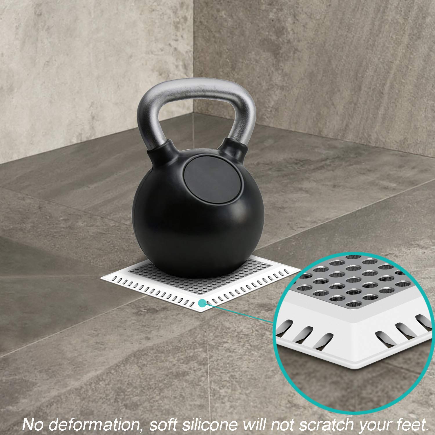 Aojuxix Hair Catcher/Drain Strainer/Shower Drain Cover for Bathroom Floor Drain, Stainless Steel and Silicone (Patented Product)