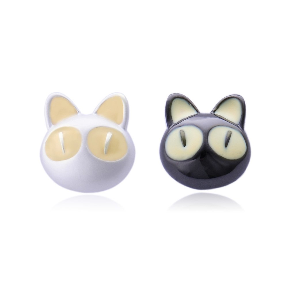 Iuha® 31 White and Black Cats Earring