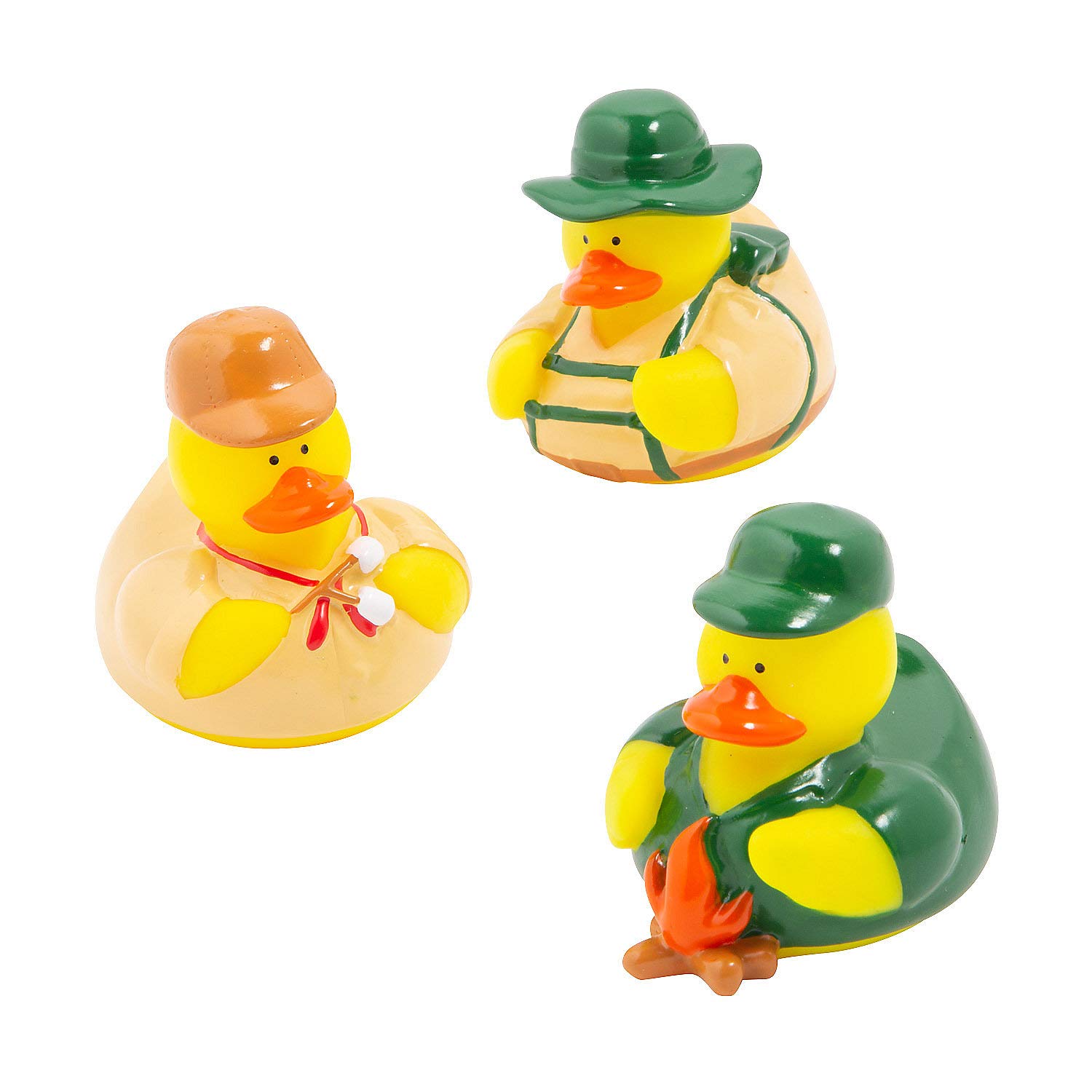 Fun Express Camping Rubber Ducks | Rubber Duckies | Girl Scout or Boy Scout | Summer Camp | Family Camping Trip | Camp Themed Birthday Party - Vacation Bible School Supplies/Decor