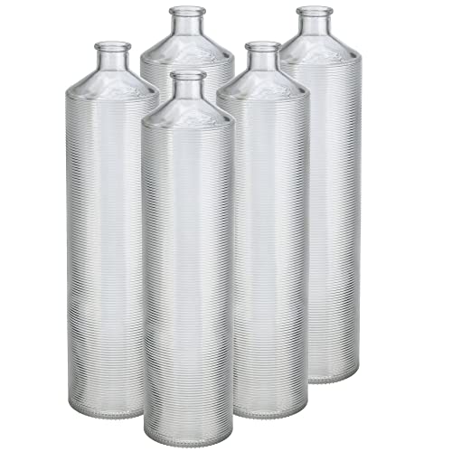 bev by BLACK+DECKER Cocktail Maker Glass Liquor Dispenser Bottles, Dishwasher Safe, 5 Pack (BEWB105​)