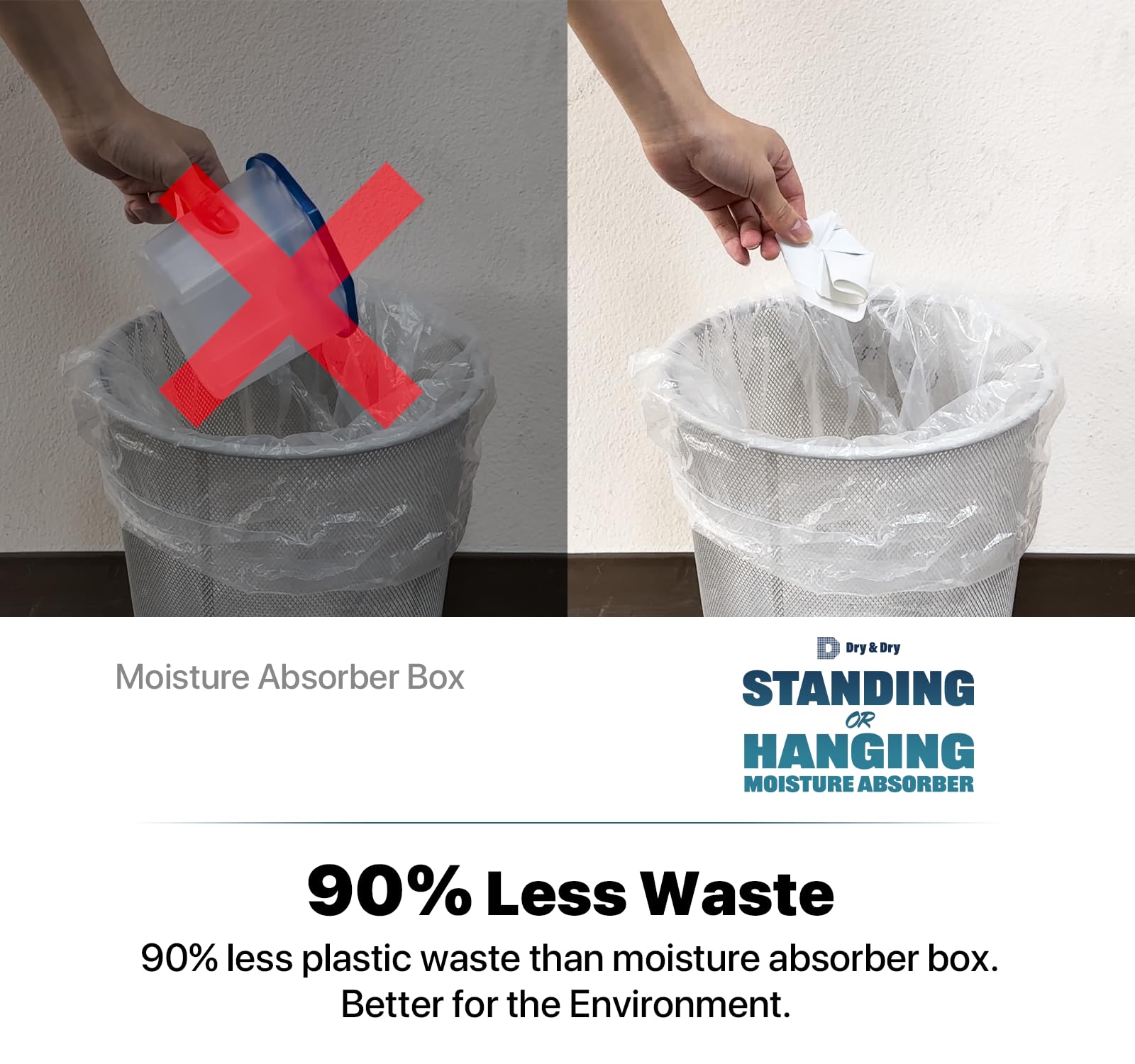 Dry & Dry 8 Packs Standing Moisture Absorbers to Control Excess Moisture for Basements, Closets, Bathrooms, Laundry Rooms - Moisture Absorbers Moisture Absorbers