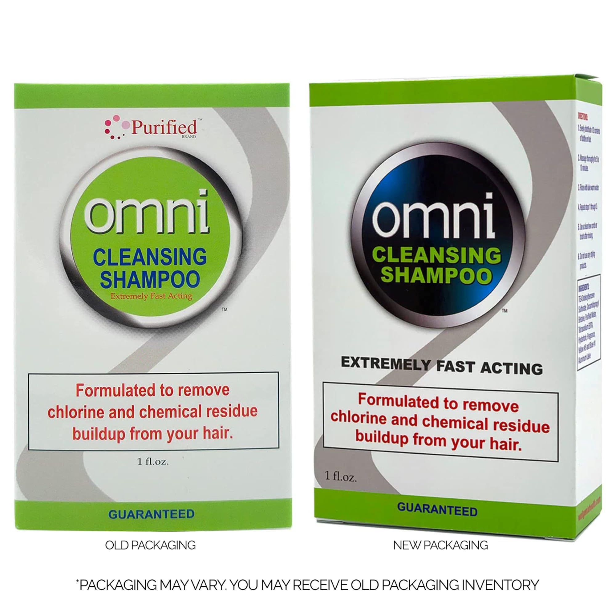 Omni Detoxifying Hair Cleansing Shampoo- Fast Acting Anti Residue Shampoo - Scalp Clarifying Formula for Dry Hair - Anti Chlorine Post Swim Shampoo, 1 Oz