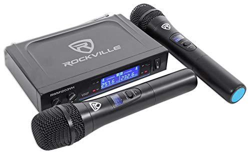 Rockville Bluetooth Home Theater Karaoke Machine System w/8" Sub + Wireless Mics