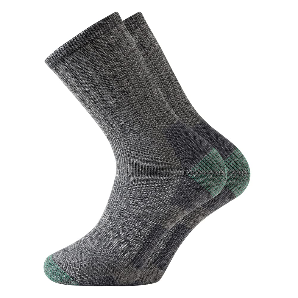 ACOL 78% Merino Wool Socks for Men Reinforced Toe Heel Thick Moisture Wicking Terry-Loop Cushioned Outdoor Hiking Running