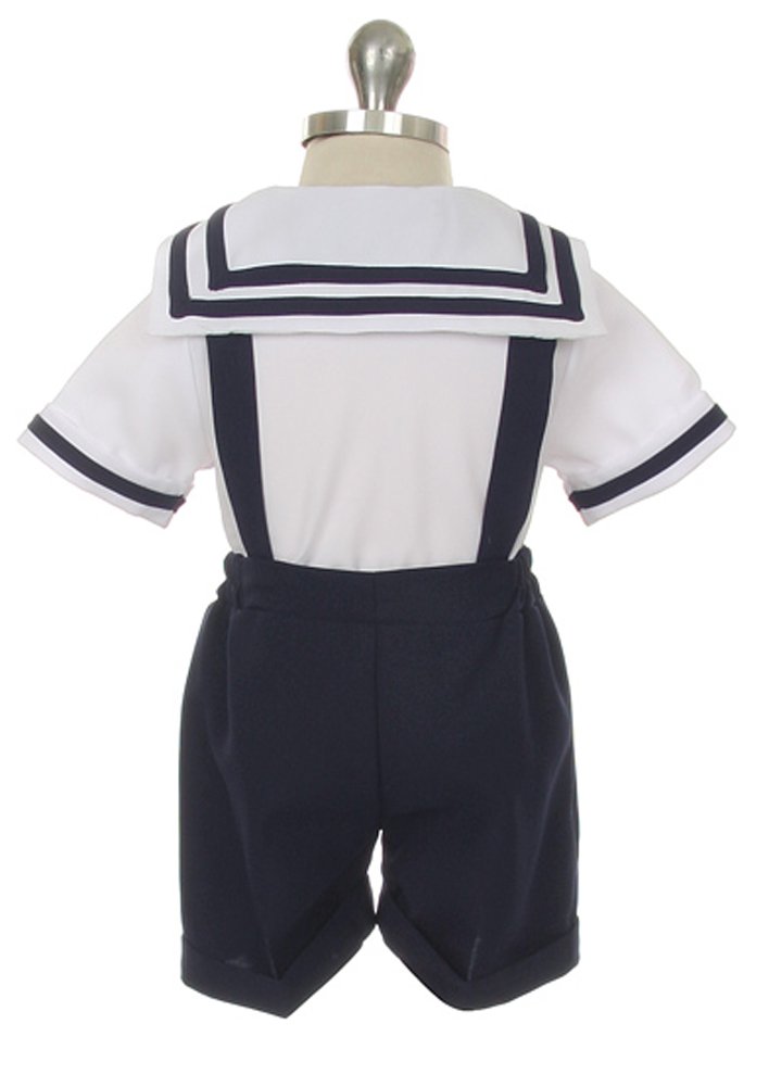 iGirlDress Baby Toddler Boys Nautical Sailor Outfit Short Suit 4 Piece Set 18mos Navy
