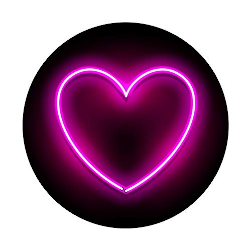 Single Pink Heart Love Phone PopSockets PopGrip: Swappable Grip for Phones & Tablets