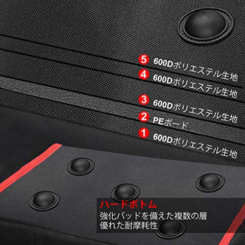 HAUTMEC 16-Inch Open Top Tool Tote Bag 16 Pockets, Foldable Design Tool Carrier With Adjustable Shoulder Strap, TB0002
