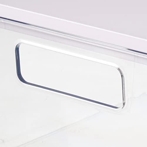 Rosanna Pansino x iDesign Recycled Plastic Open Front Kitchen Storage Bin with Lid, Clear Bin/Lavender Sprinkles Lid, 12β x 12β x 6β