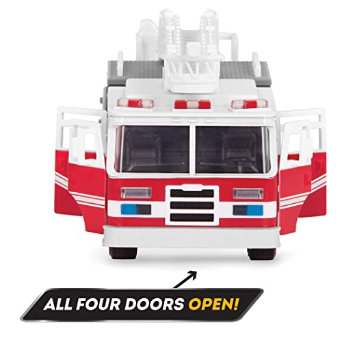 Driven by Battat β 1:24 Scale Fire Truck β Small Toy Truck with Lights, Sounds & More for Boys & Girls Age 3+