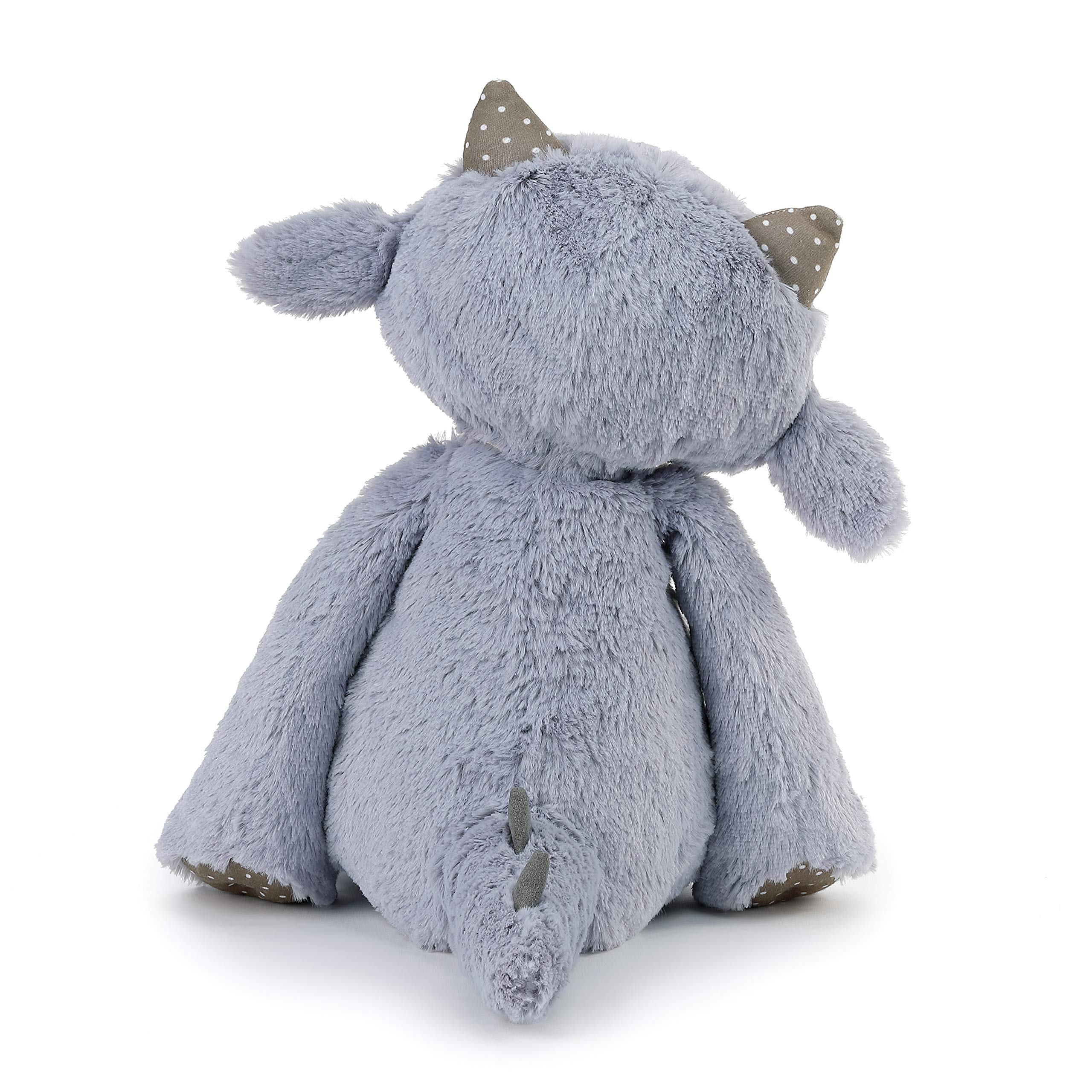 DEMDACO Growl Pal Let's Be Brave Polka Dot Purple 16 inch Plush Fabric Figure Toy
