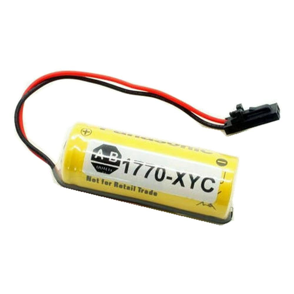 BAOBUTE 8PCS 3V 1770-XYC 3V 1800mAh Lithium PLC Battery Replacement for 1770-XYC/A 1770-XYB 1756-BA1 with Black Plug