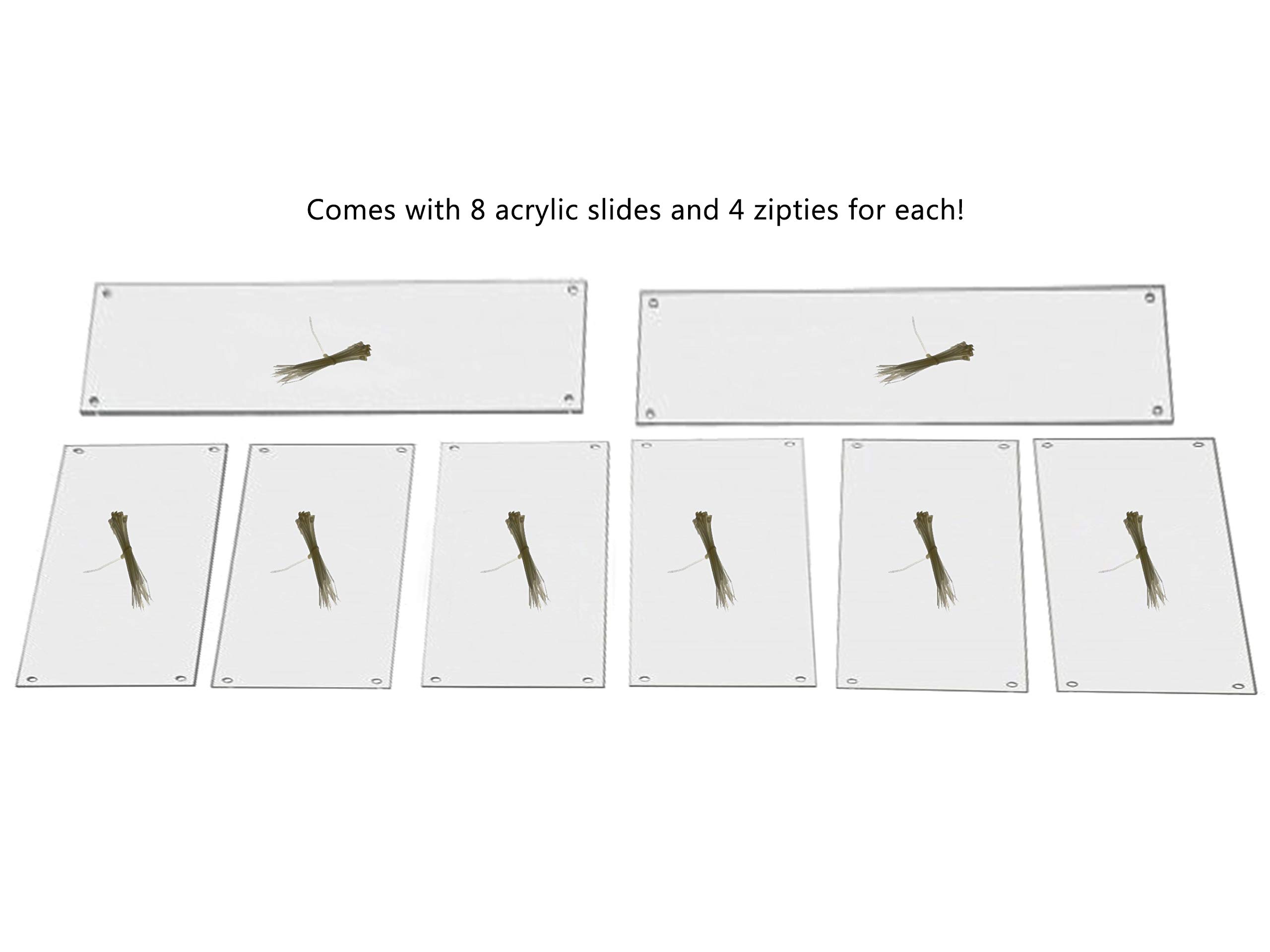 Pet Cage Liner 14" x 4.5" with Holes Zip Ties Urine Guard Pack of 8 Flexible Clear Sheet Rabbit Guinea Pig Side Lining Habitat Siding No Mess Protection Cage Edge Liners By Marketing Holders