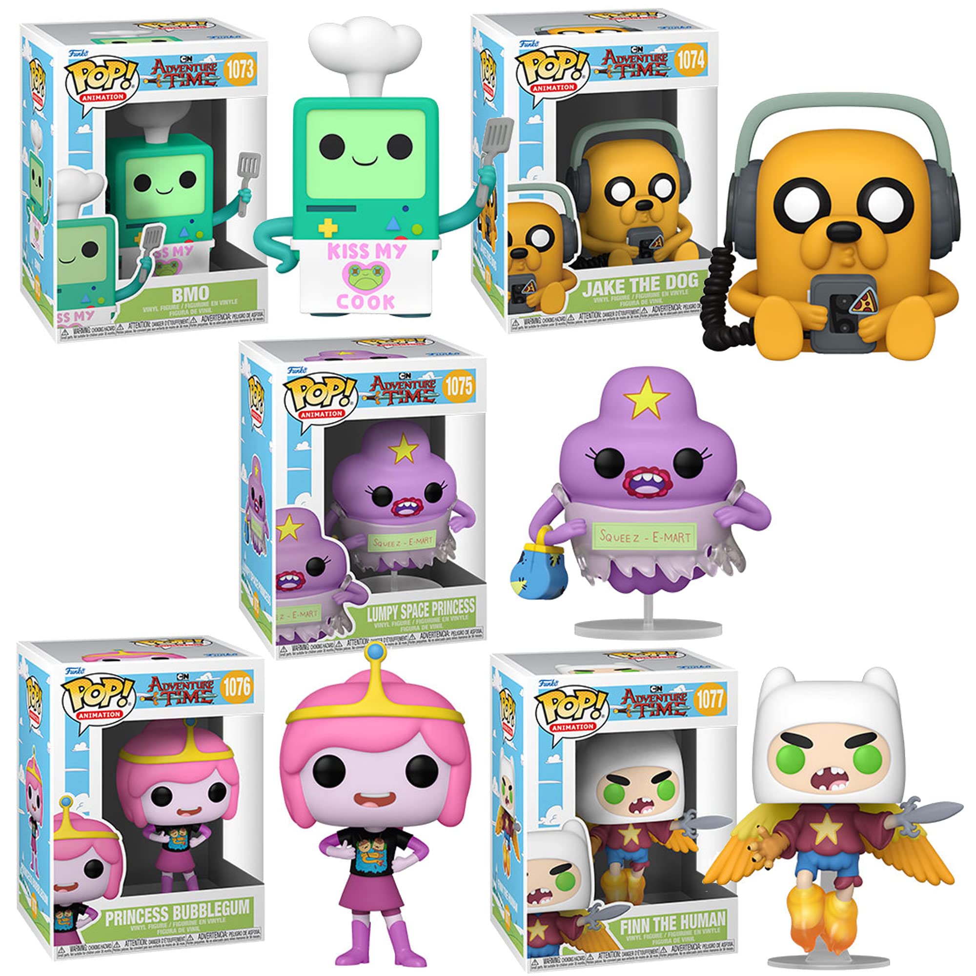 Funko Pop! Animation: Adventure Time Collectible Vinyl Figures, 3.75" (Set of 5)