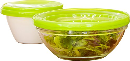 LidLover 5"-7" and 7"-9" Silicone Lid, Green - Set of 2