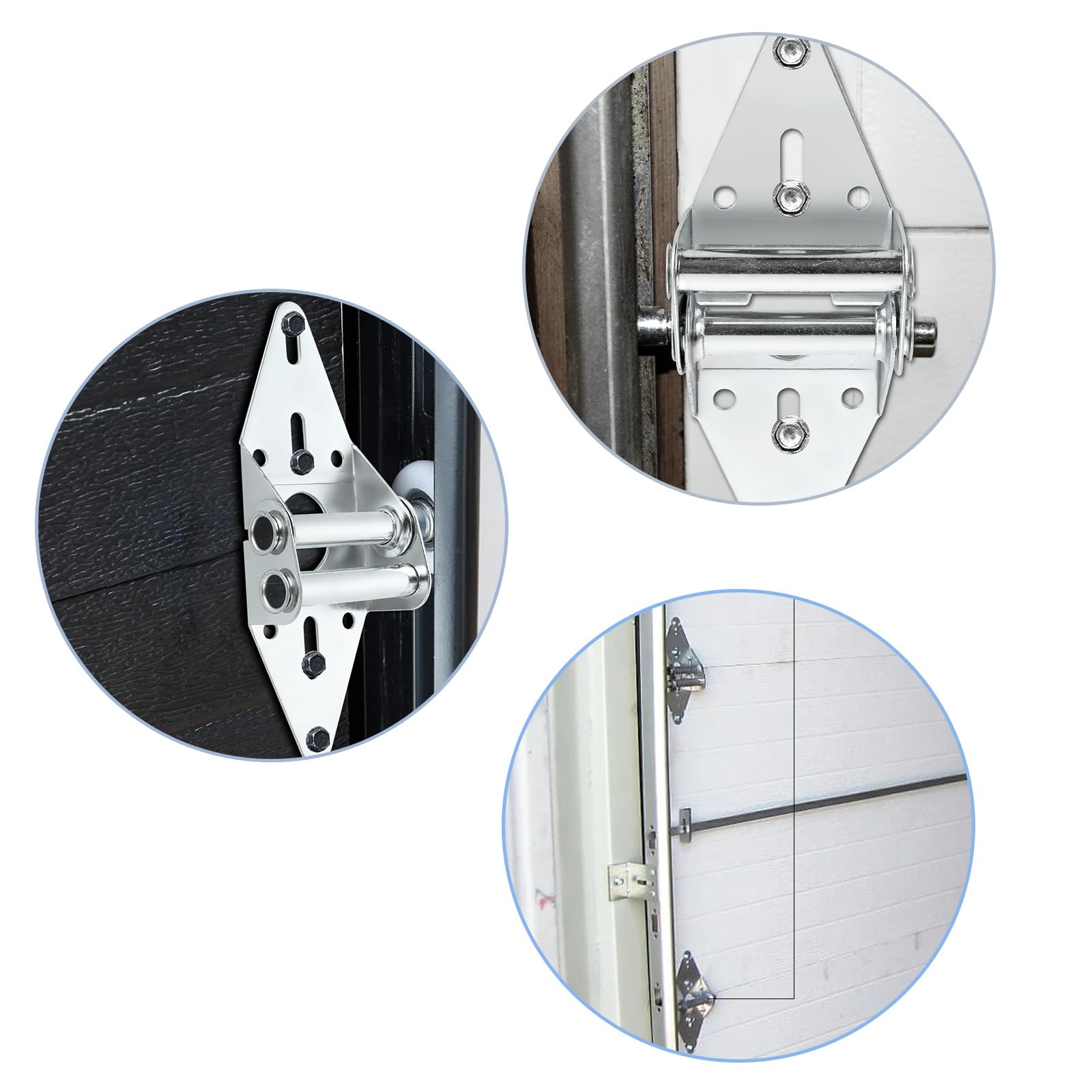 AKOLAFE Tune Up Kit for 16 x 7' or 18 x 7' Garage Door, Includes 10pcs Garage Door Rollers, 9pcs Garage Door Hinges, 2pcs Garage Door Bracket, 1pcs Garage Door Cable, 54pcs Garage Door Screws