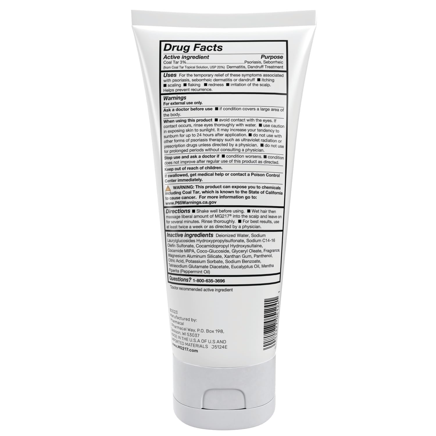 MG217 Medicated Conditioning Coal Tar Formula Shampoo 8 oz (Pack of 5)