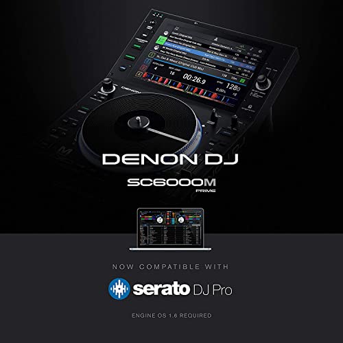 Denon DJ SC6000M PRIME –Standalone DJ Media Player with Motorized Platter, WiFi Music Streaming and 10.1-Inch Touchscreen