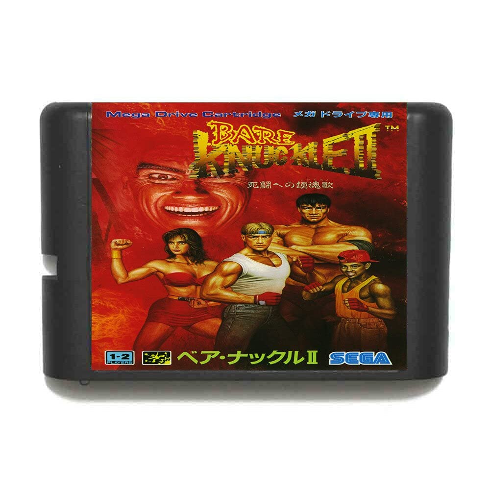 Bare Knuckle II 16 Bit MD Game Card For Sega Mega Drive For Genesis (Black)