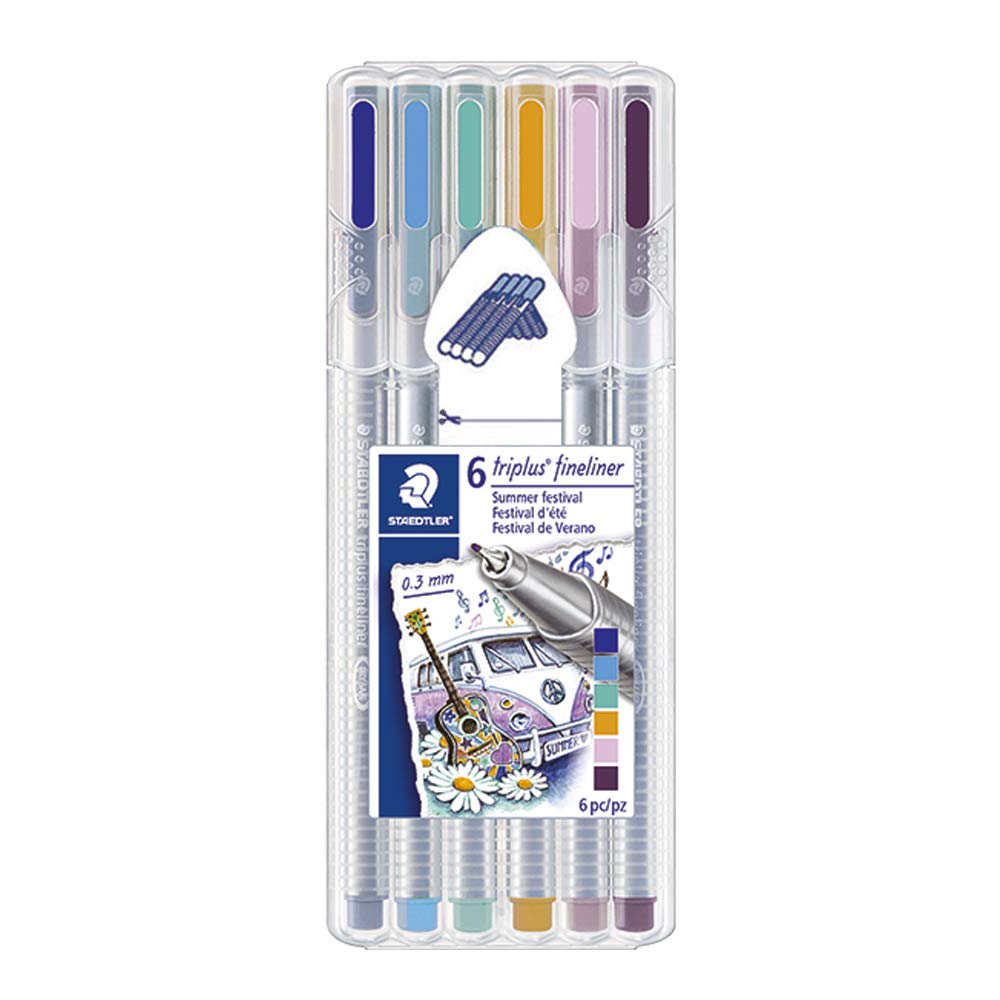 STAEDTLER Triplus Fineliner Triangular Pens, 0.3mm