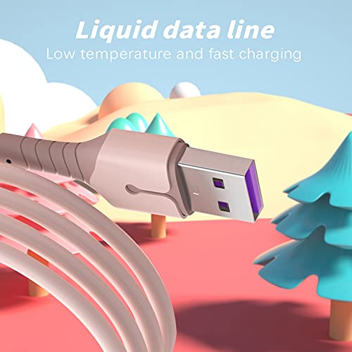 BGNTBUK Charging Cable 10 Silicone Type-C Liquid with Light Charger 3A Cable Fast 2M Cable Data Cable&Charger Charging Cable for Android Devices 10ft