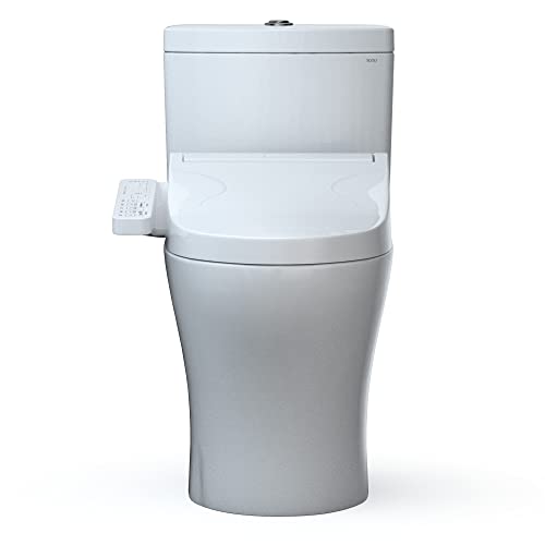 Aquia IV 2-Piece 0.8/1.28 GPF Dual Flush Elongated ADA Comfort Height Toilet in Cotton White, C2 Washlet Seat Included