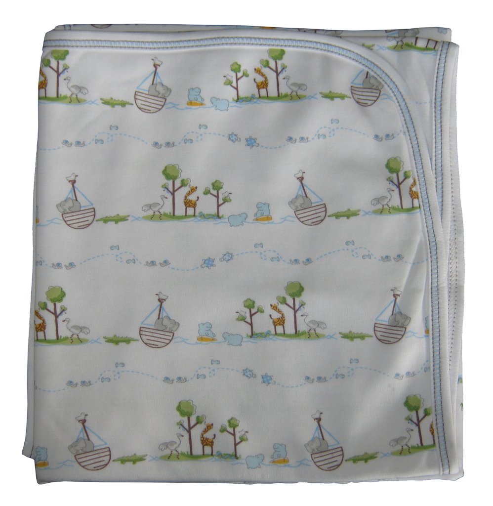 Kissy Kissy Baby Boys Noahs Print Blanket - Blue-One Size