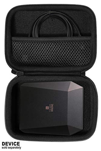 WGear Protective Case for Fujifilm Instax SP-3 Mobile Printer, Mesh Pocket for Cable and Printing Paper (Black)