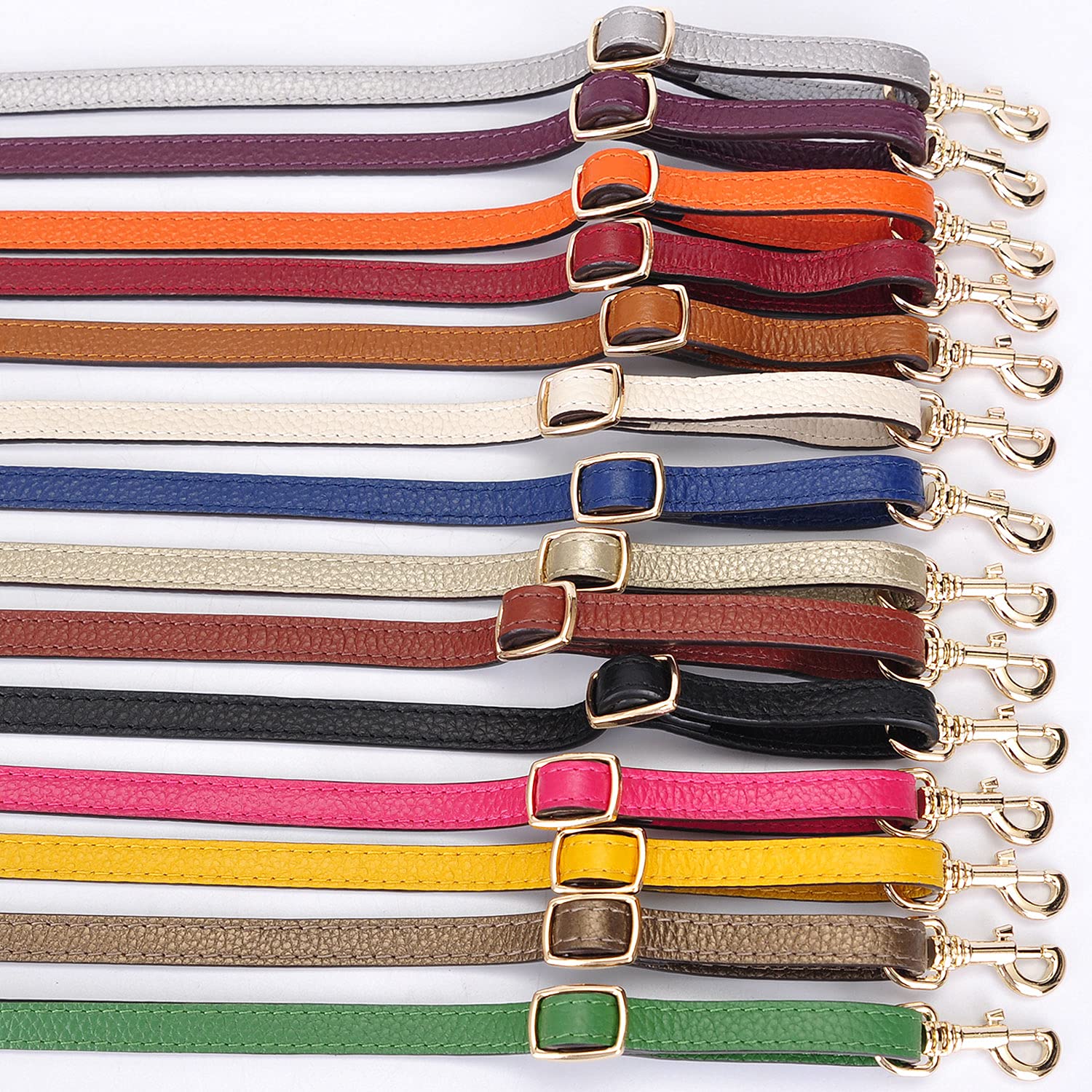 VanEnjoy Adjustable Genuine Leather Crossbody Straps Replacement - Width 1/2“, Length 25”-51” (Expresso)