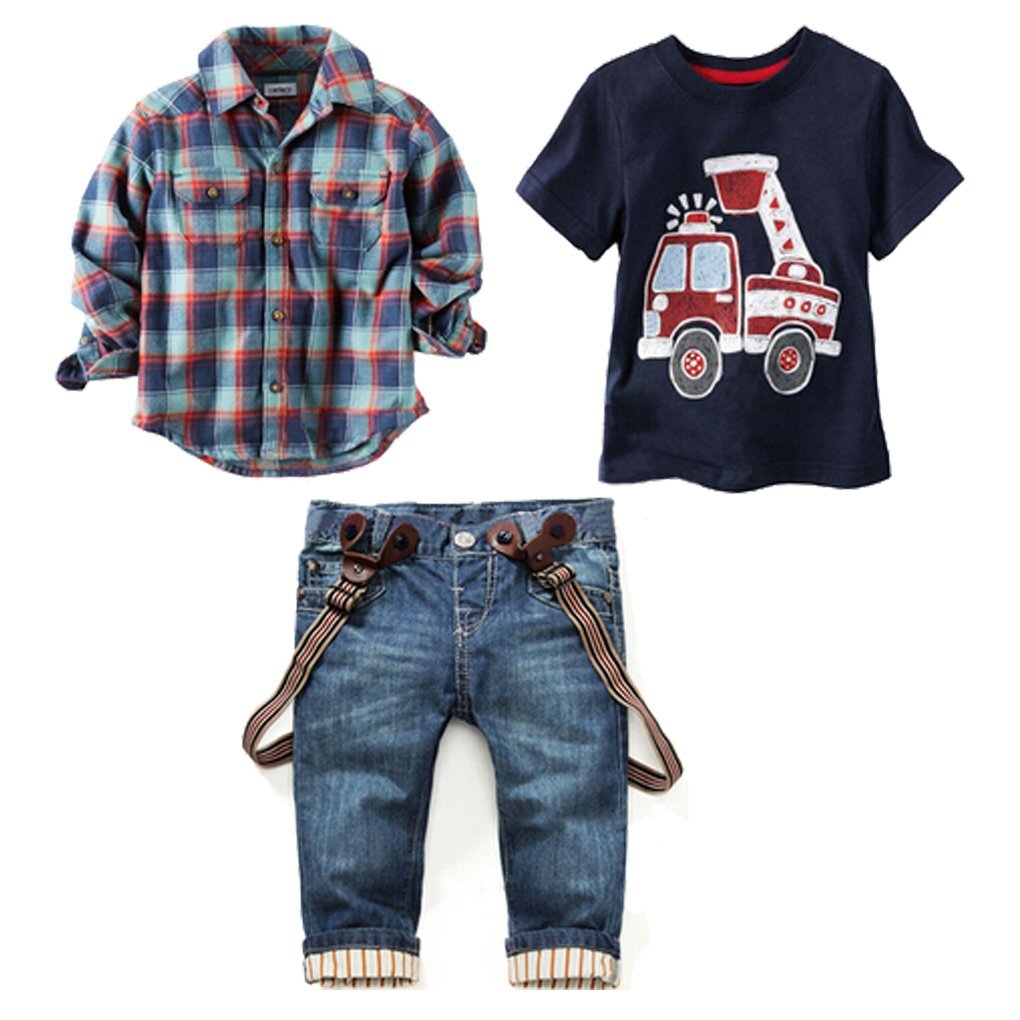 LUKYCILD 3T Boy Clothes Baby Boy Clothes Toddler Boy Clothes