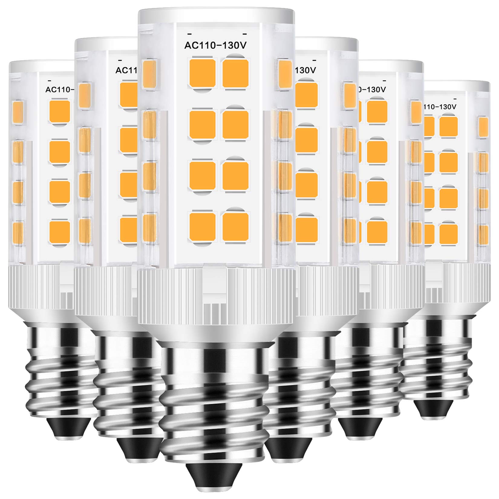 Amazing power E12 LED Bulbs, 5W LED Candelabra Bulbs 50W Equivalent Candelabra Base Light Bulb for Chandelier Lighting Warm White 6-Pack