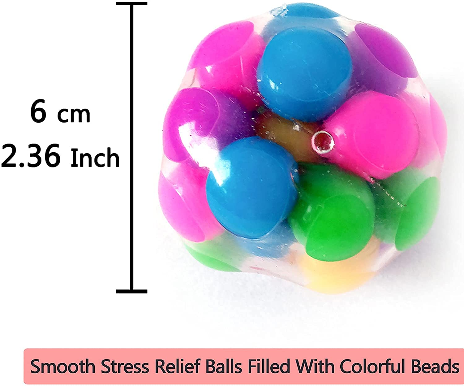CJZZ Rainbow Stress Balls Fidget Toy, Rainbow Relief Squeezing Stress Ball for Kids Adults, Tear-Resistant, Non-Toxic,Suit ADHD, OCD, Funny Stress Ball (A1)