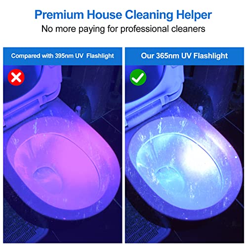 Vansky X7 Pro 365nm UV Light Blacklight Flashlights: LED Black Light Flashlite Professional Ultraviolet Flashlight Pet Urine Detector for Dog Cat, Resin Curing and Rock Hunting(Batteries are Included)