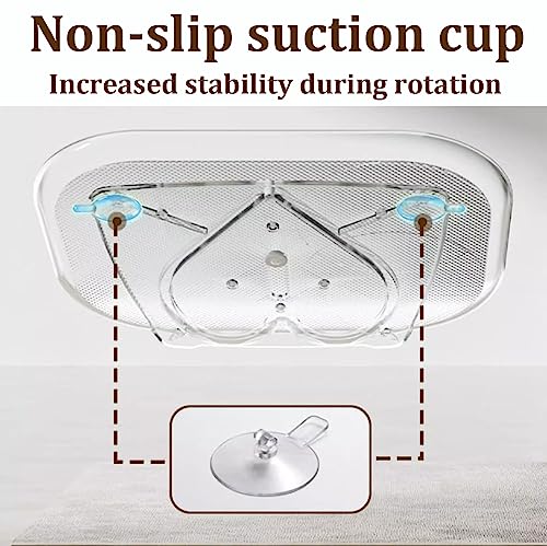Lazy Susan for Refrigerator, Lazy Susan for Refrigerator Rectangular, Square Lazy Susan Turntable Organizer, Rectangular Turntable for Refrigerator